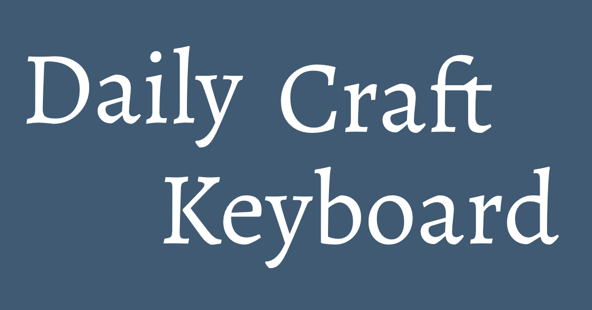 クリアランスセール – Daily Craft Keyboard